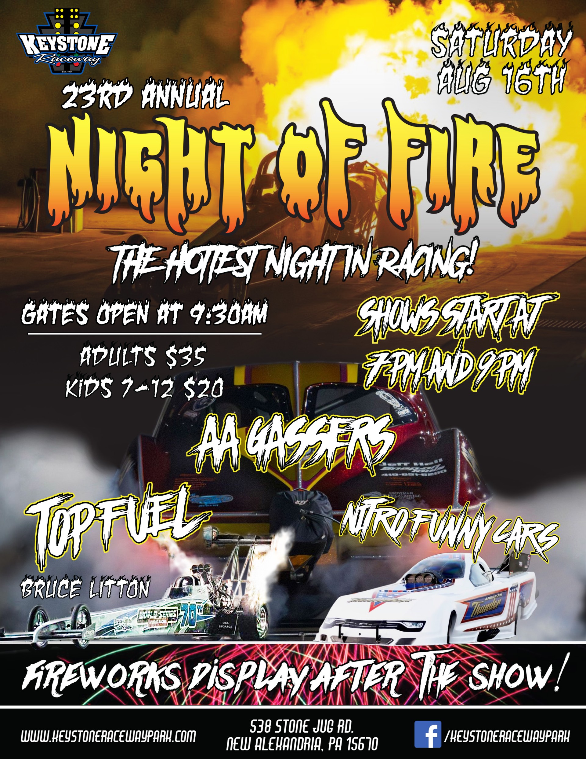 23rd Annual Night of Fire/Points Race #11 – Keystone Raceway Park