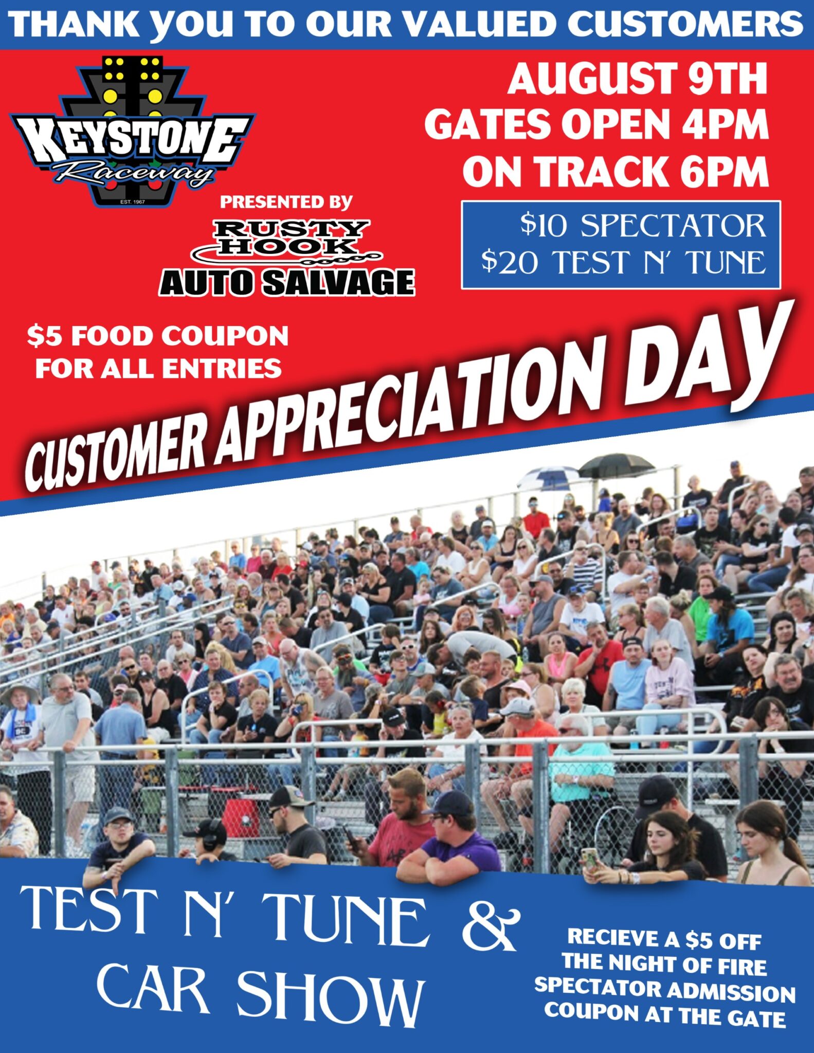 Customer Appreciation Test n Tune – Keystone Raceway Park